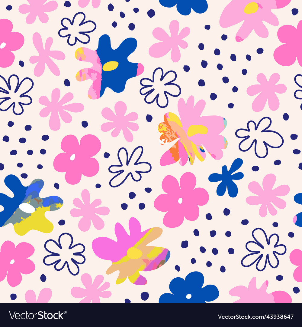 Seamless floral patternmodern abstract background Vector Image