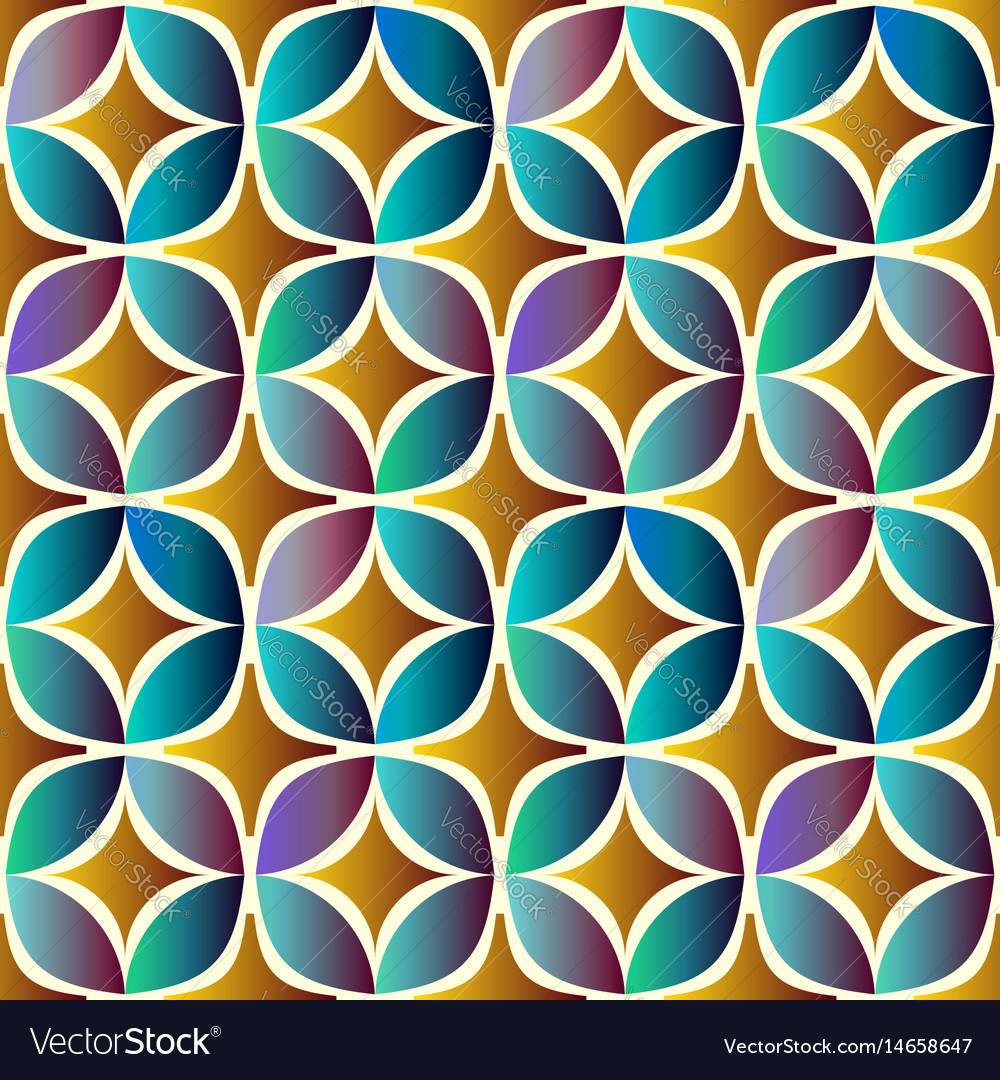 Seamless pattern with bright geometric elements Vector Image