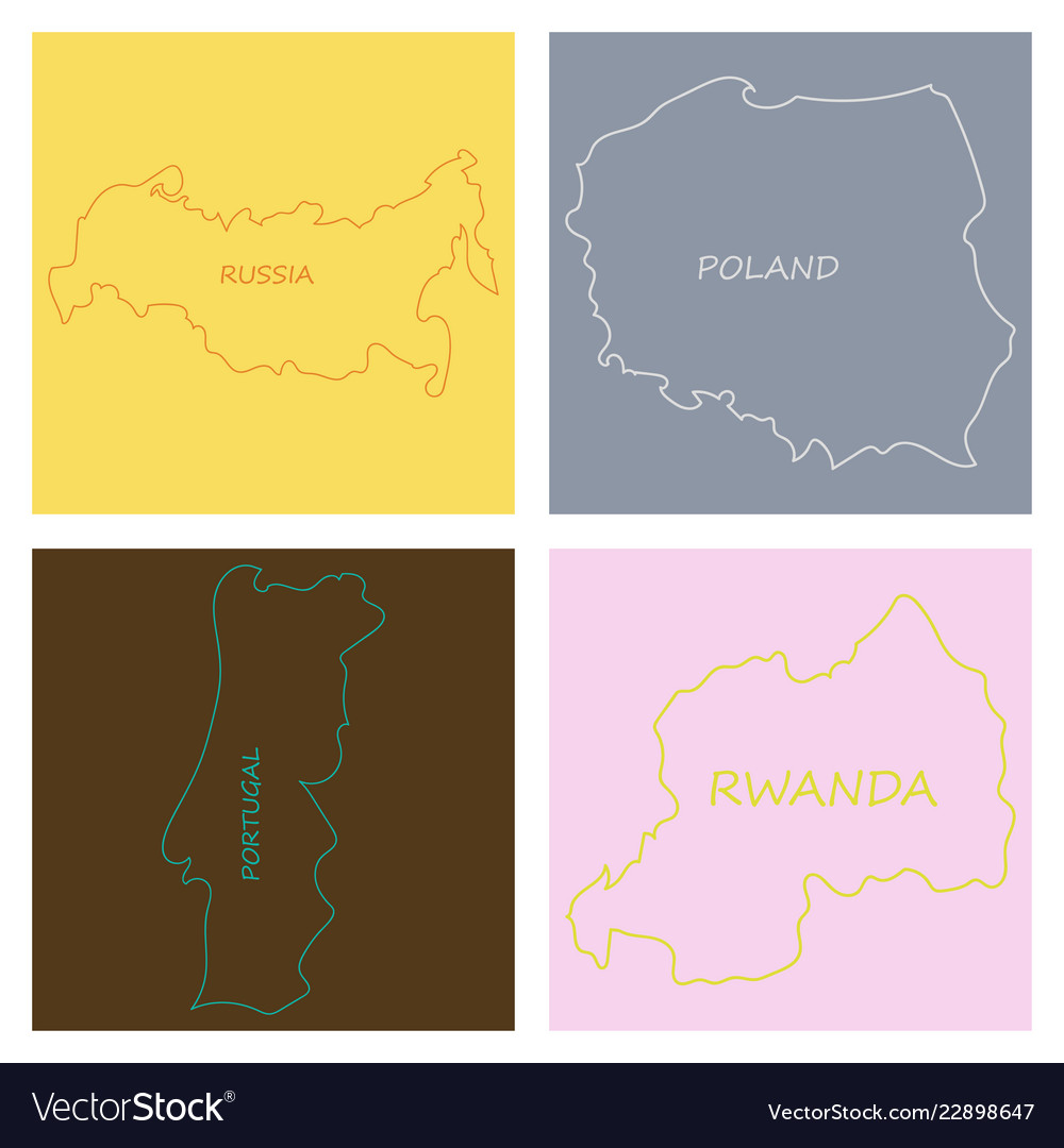 World Map - Countries Royalty Free Vector Image