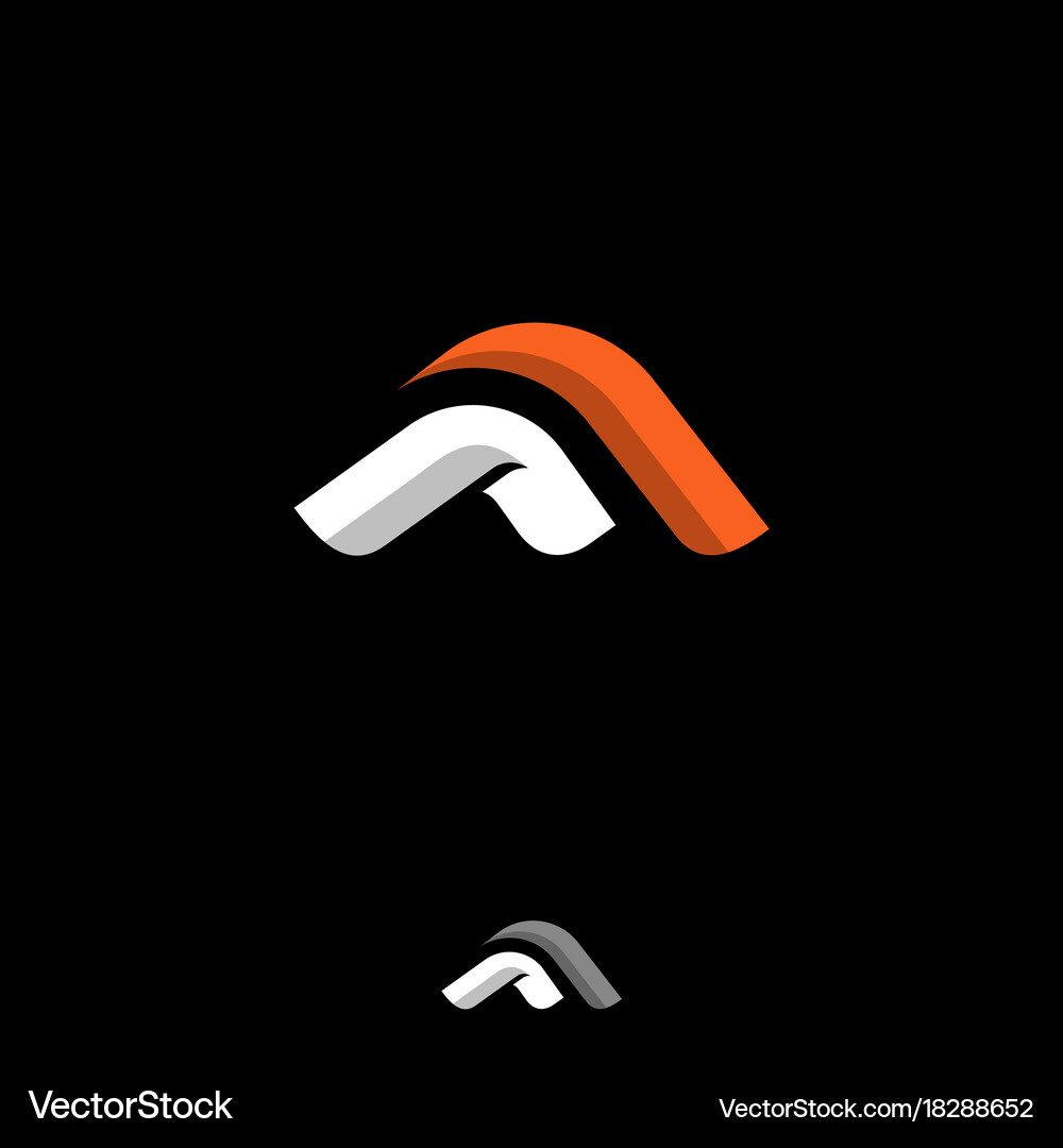 Abstract f logo outdoor Royalty Free Vector Image