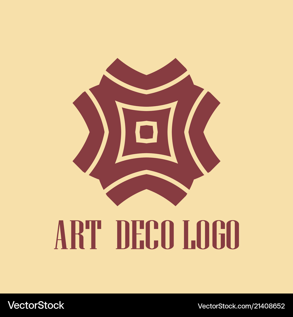 Art deco logo Royalty Free Vector Image - VectorStock