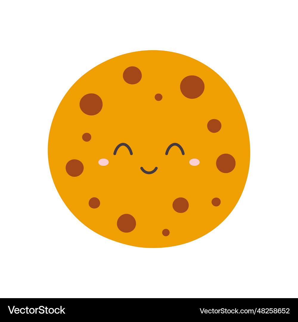 Cartoon chocolate chip cookies characters Vector Image