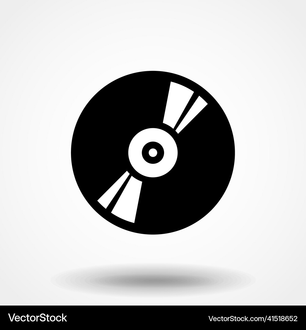 Cd icon in trendy glyph style design graphic Vector Image