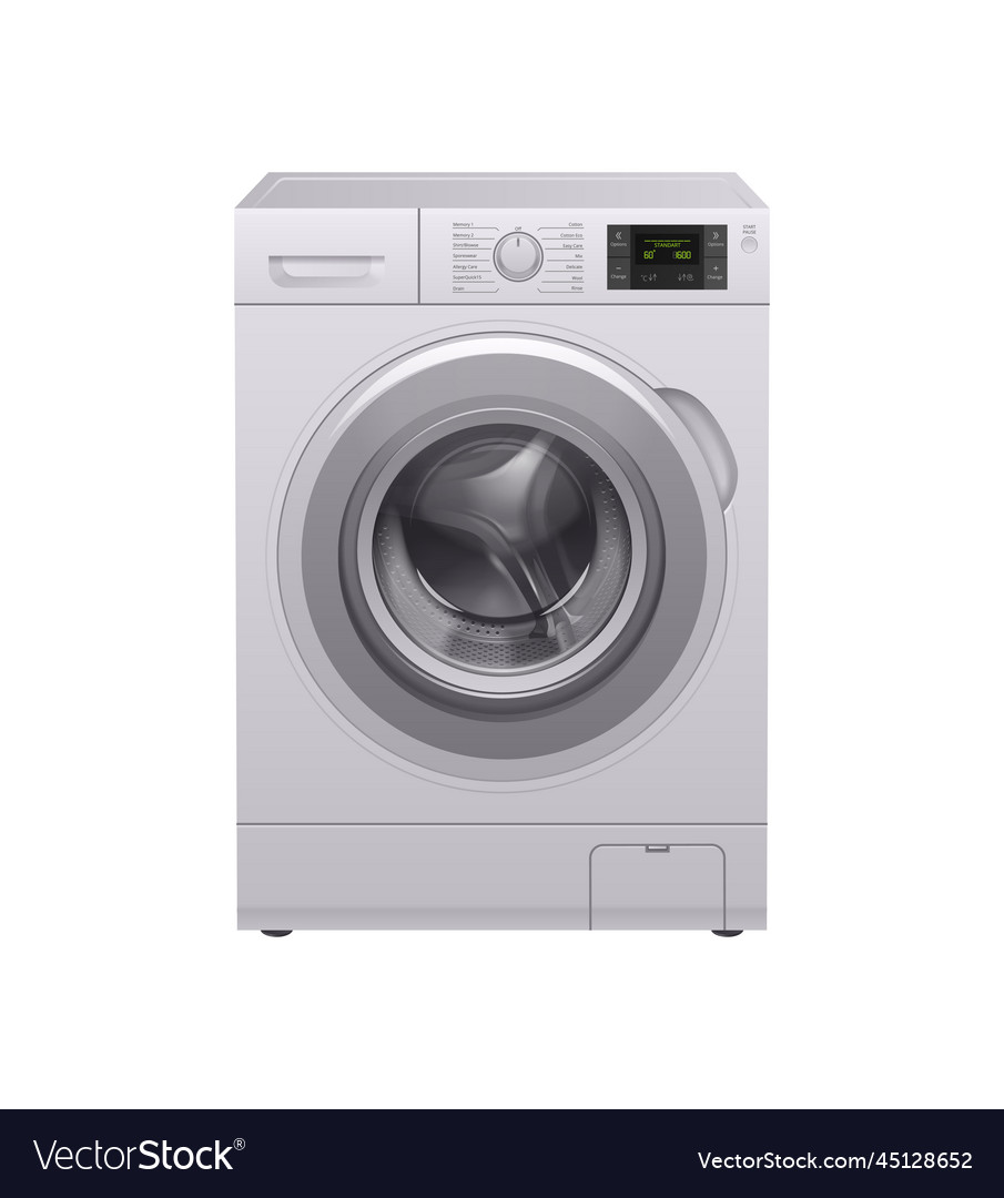 Closed washing machine composition Royalty Free Vector Image