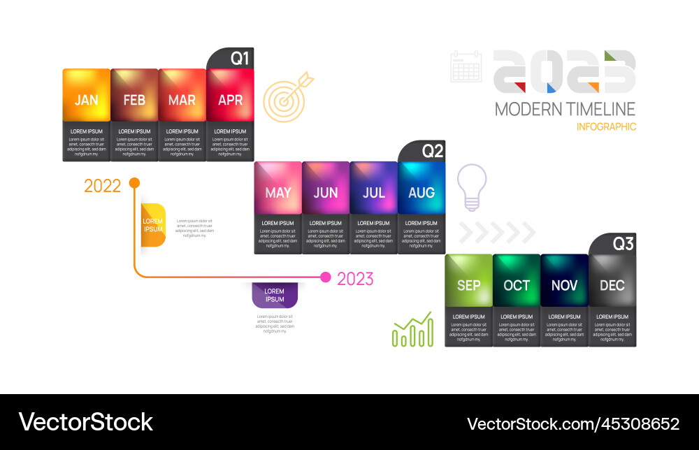 Infographic 2023 template for business modern Vector Image