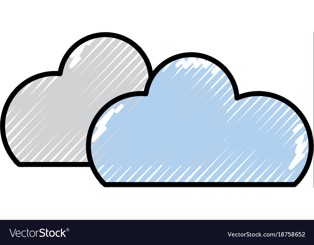 Isolated clouds design Royalty Free Vector Image