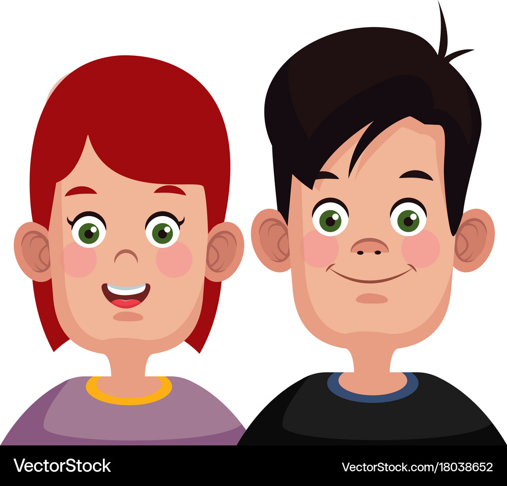 Kids friends cartoon Royalty Free Vector Image