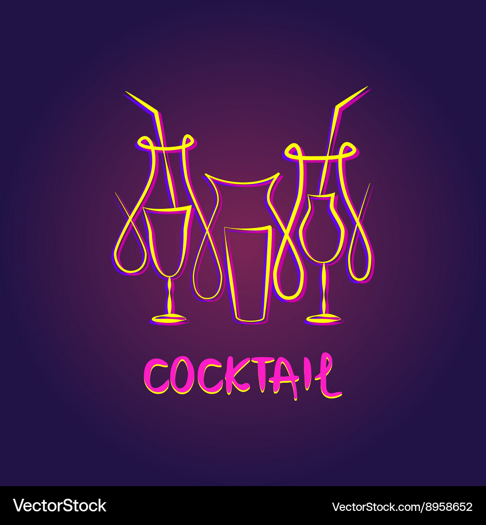 Logo premium summer fruit cocktail Royalty Free Vector Image