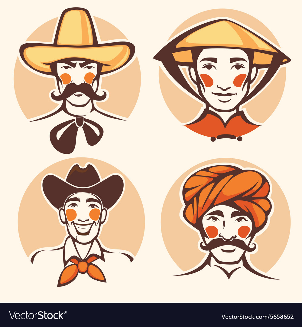 Man faces Royalty Free Vector Image - VectorStock