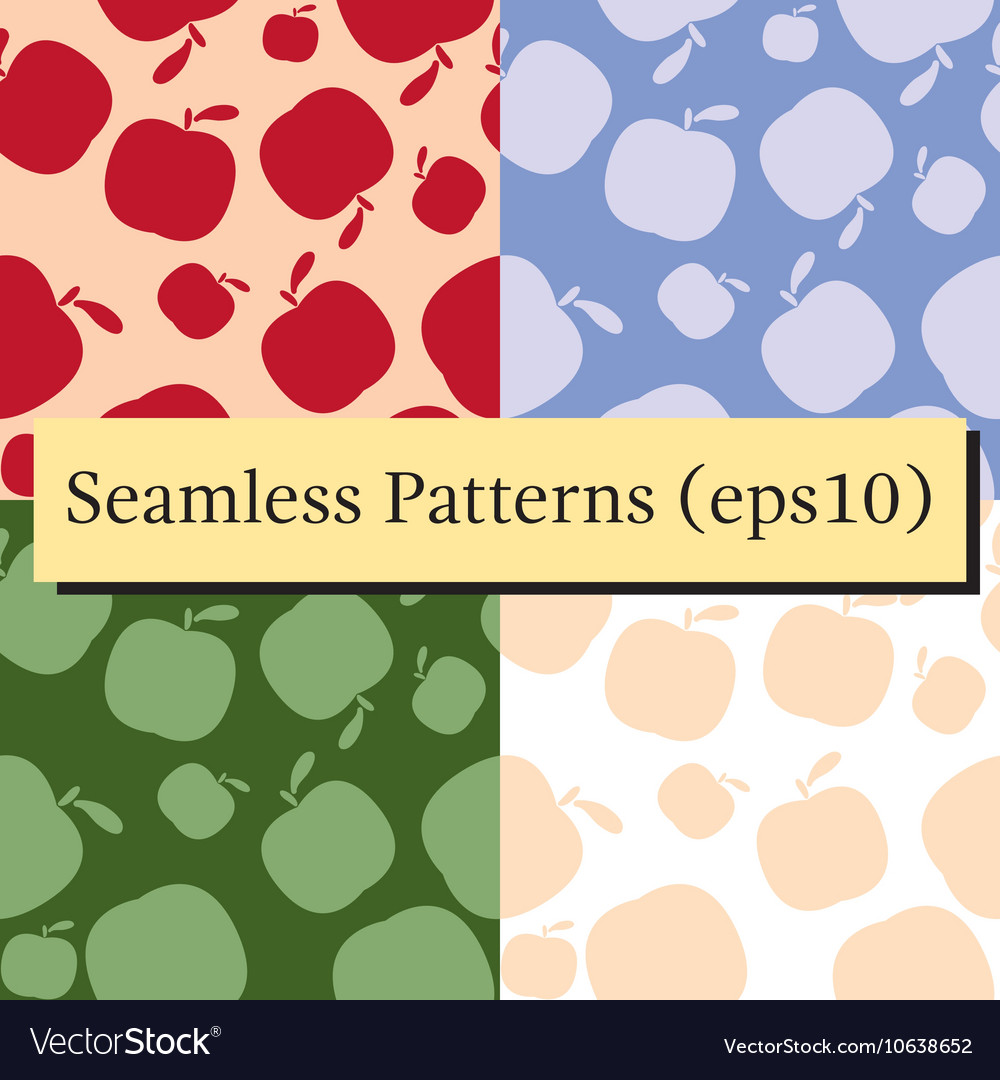 Seamless pink patterns set background Royalty Free Vector