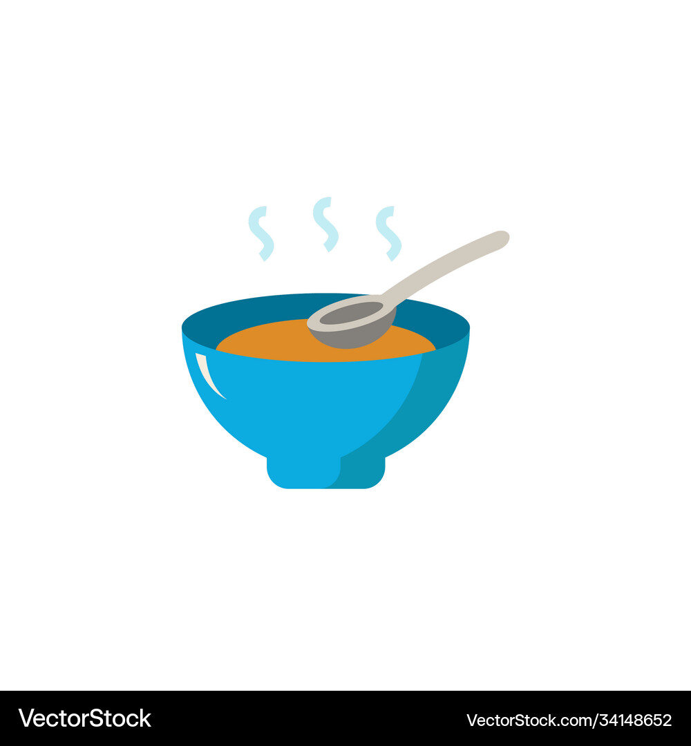 Soup icon simple element from sea food collection Vector Image