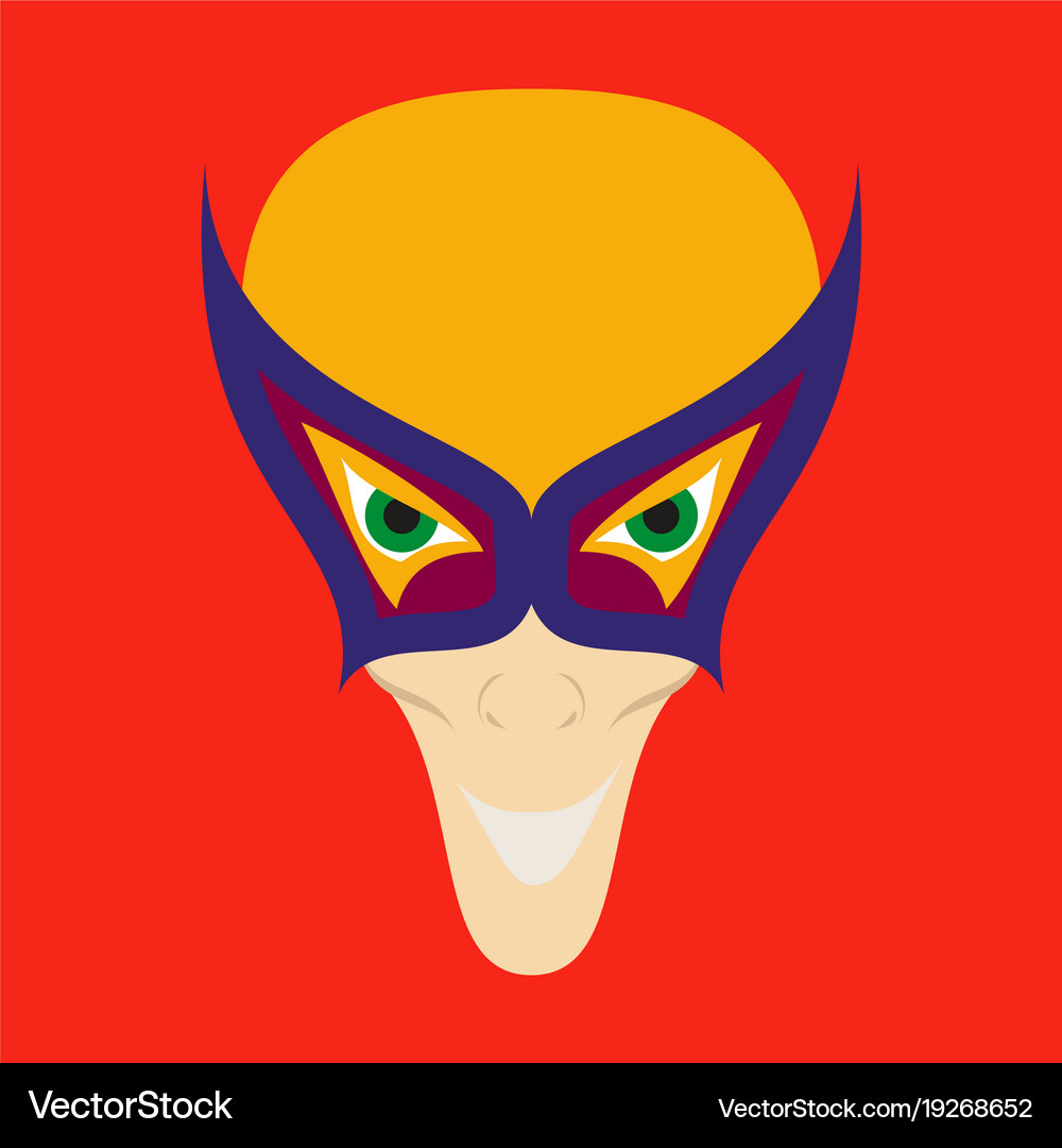 Superhero in action character icon Royalty Free Vector Image