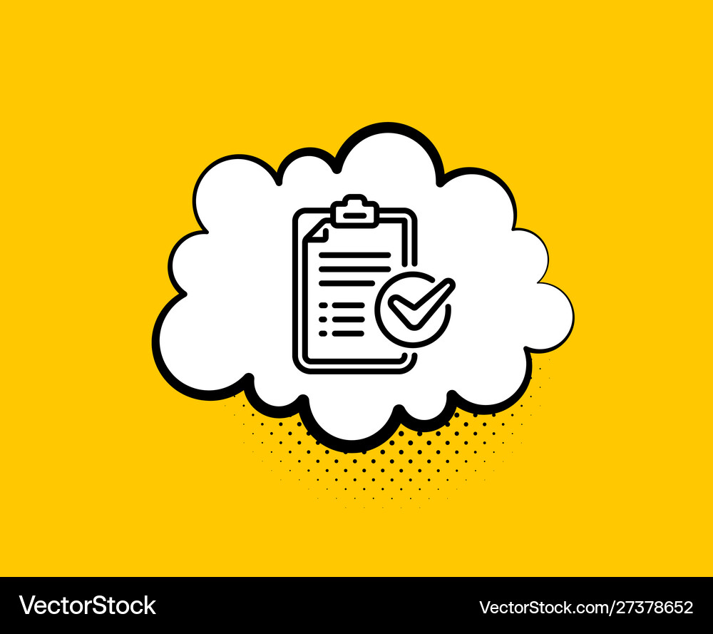 Survey checklist line icon report sign Royalty Free Vector