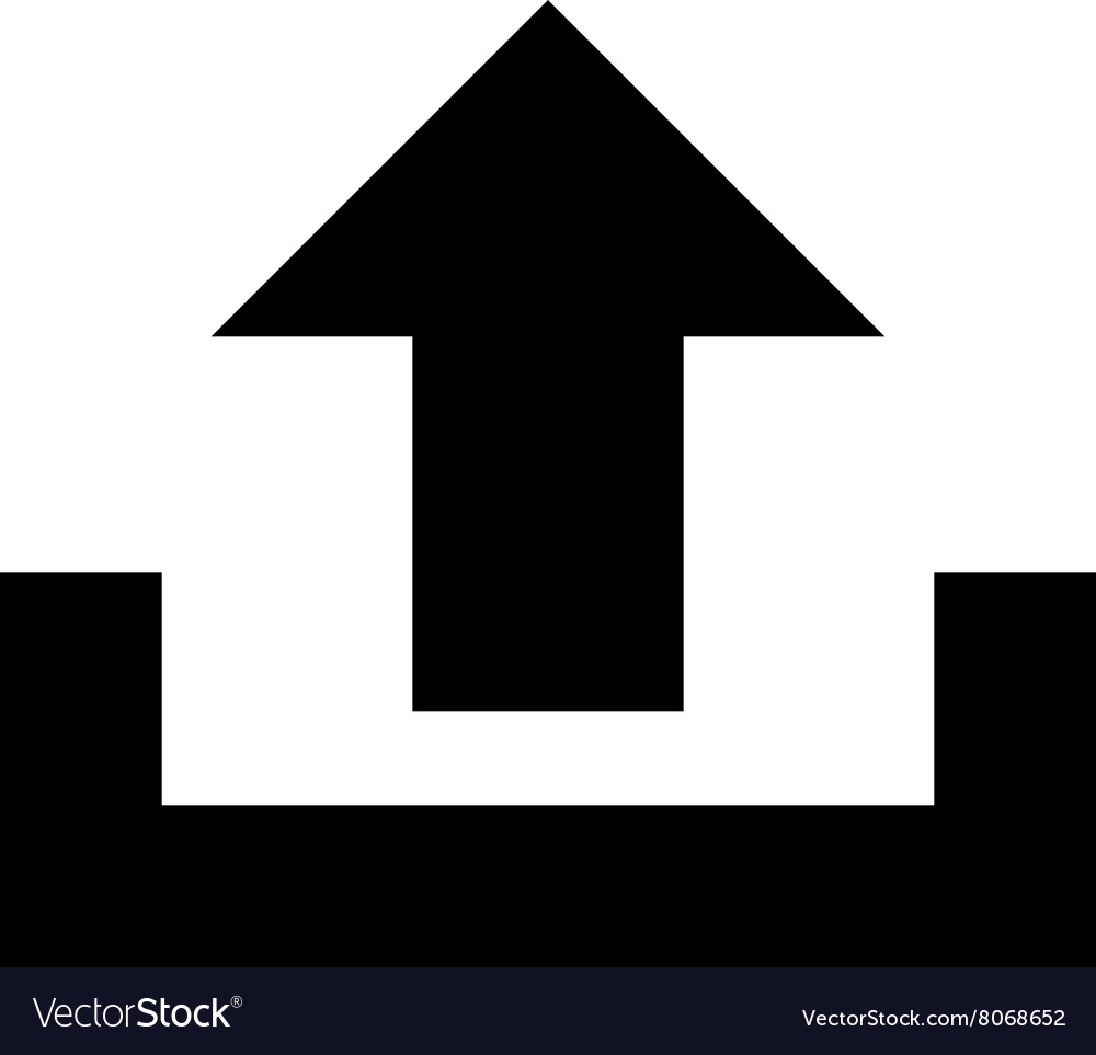 Upload flat icon Royalty Free Vector Image - VectorStock