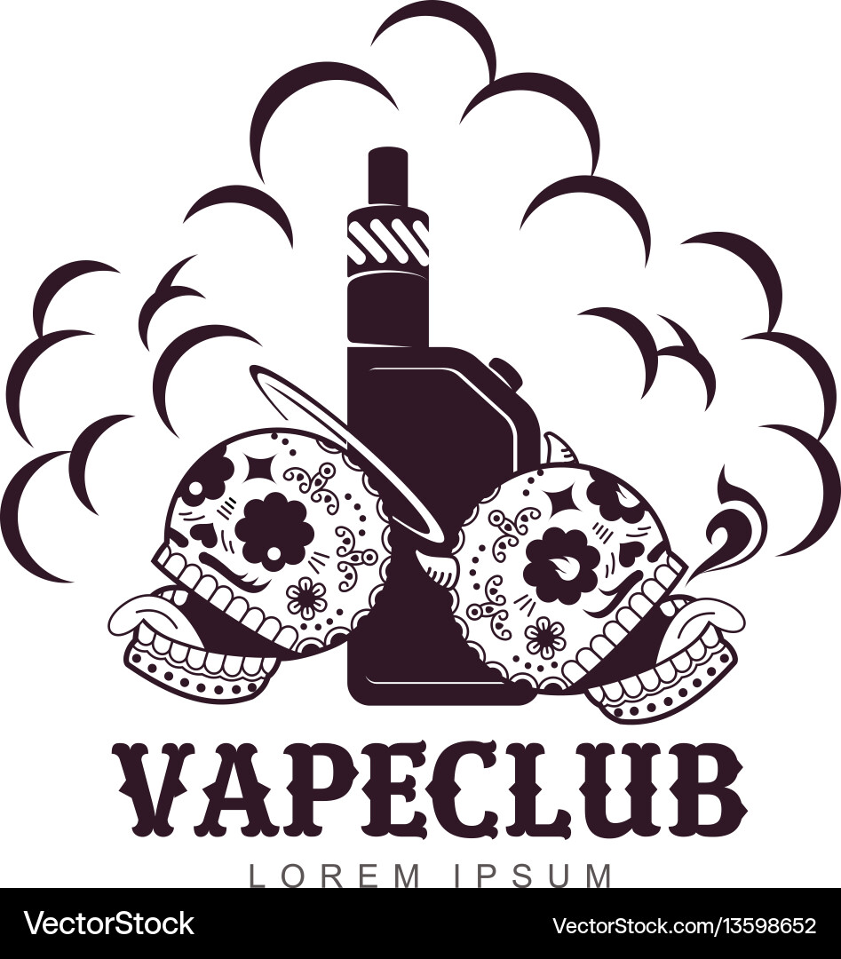 Vintage vape logo Royalty Free Vector Image - VectorStock