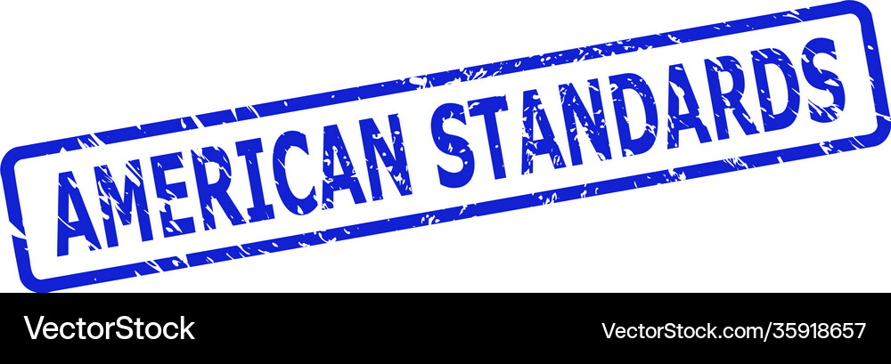 American standards stamp seal with unclean texture