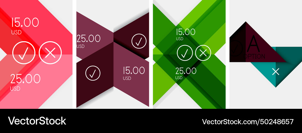 Arrow minimal geometric abstract poster designs Vector Image