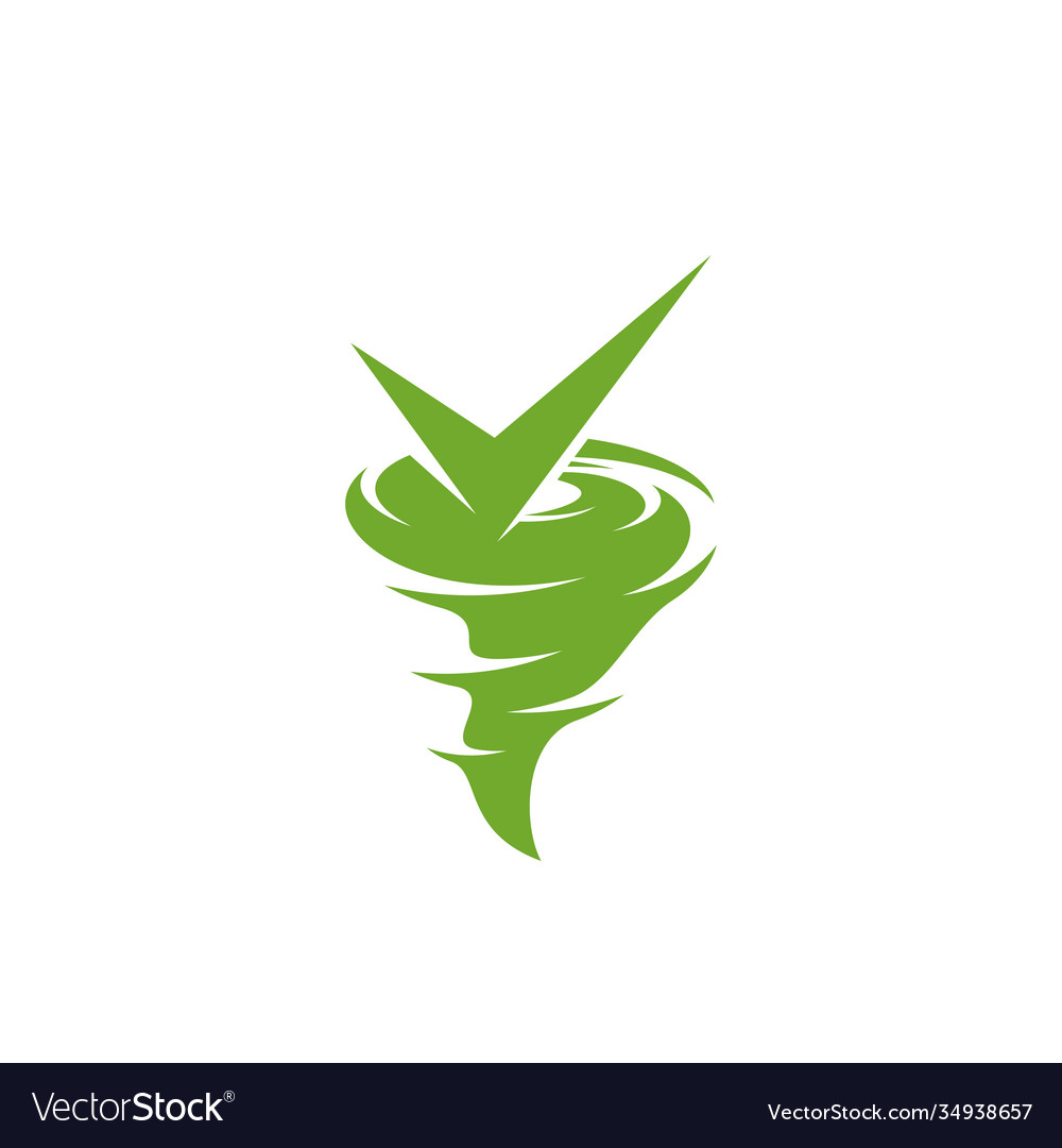 Check tornado logo template creative twister Vector Image