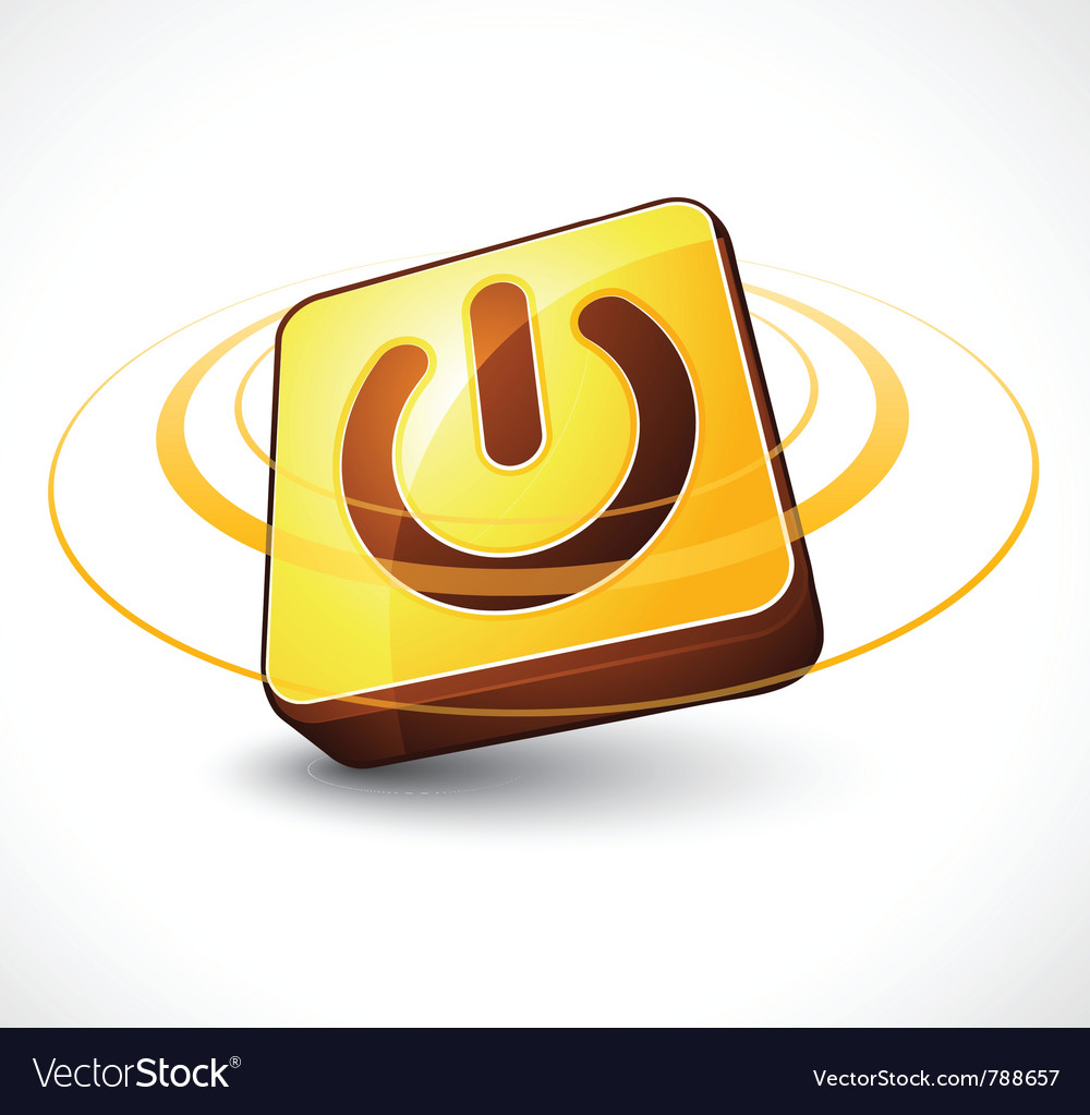 Circular power button Royalty Free Vector Image
