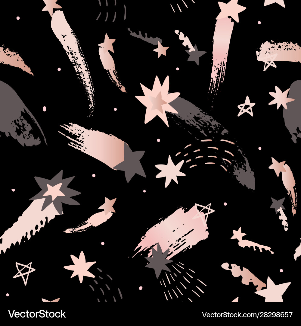 Colorful starry sky background shooting stars Vector Image