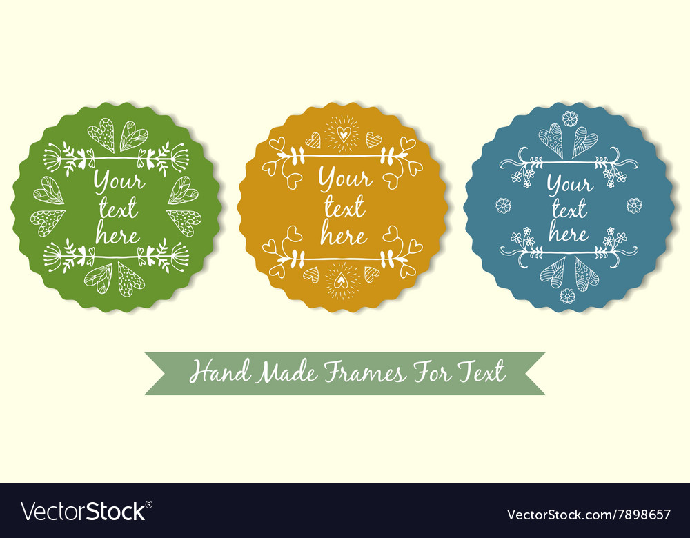 Frames for text hand drawn Royalty Free Vector Image