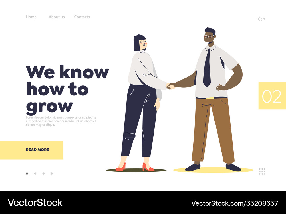 Growing business and partnership concept Vector Image