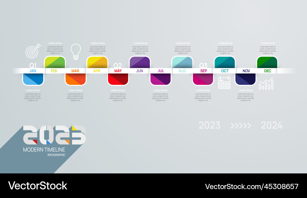 Infographic 2023 template for business modern Vector Image