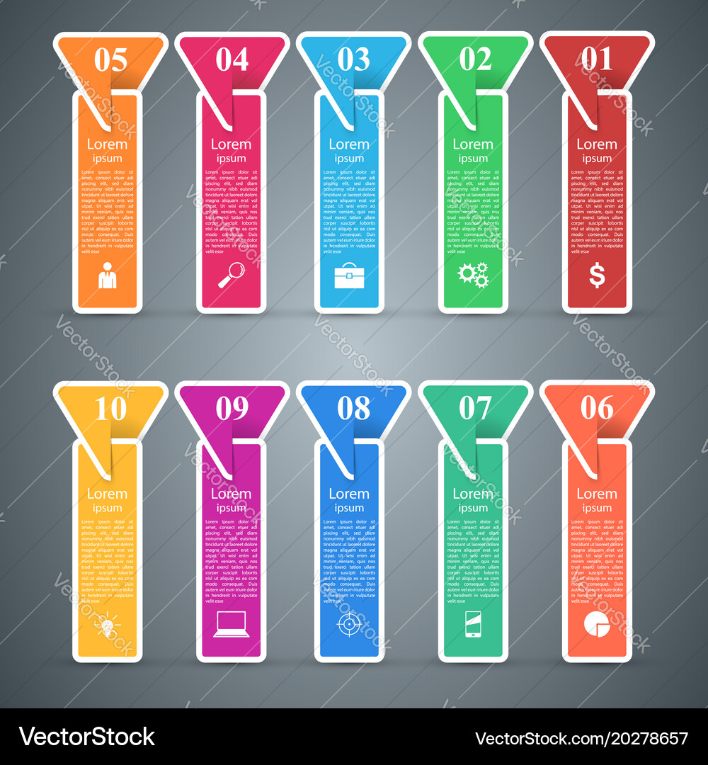 Infographic design list of 10 items Royalty Free Vector