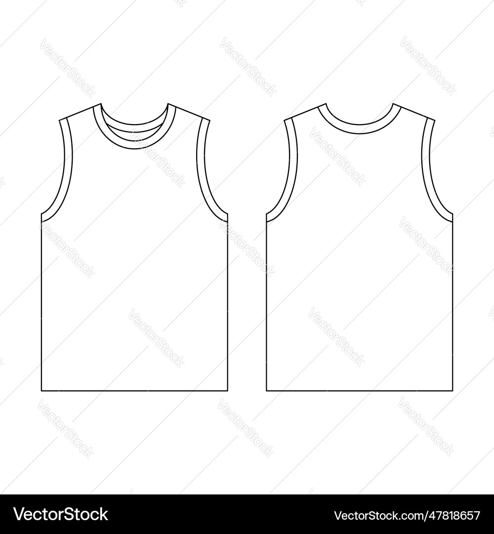 Basketball Jersey Outline