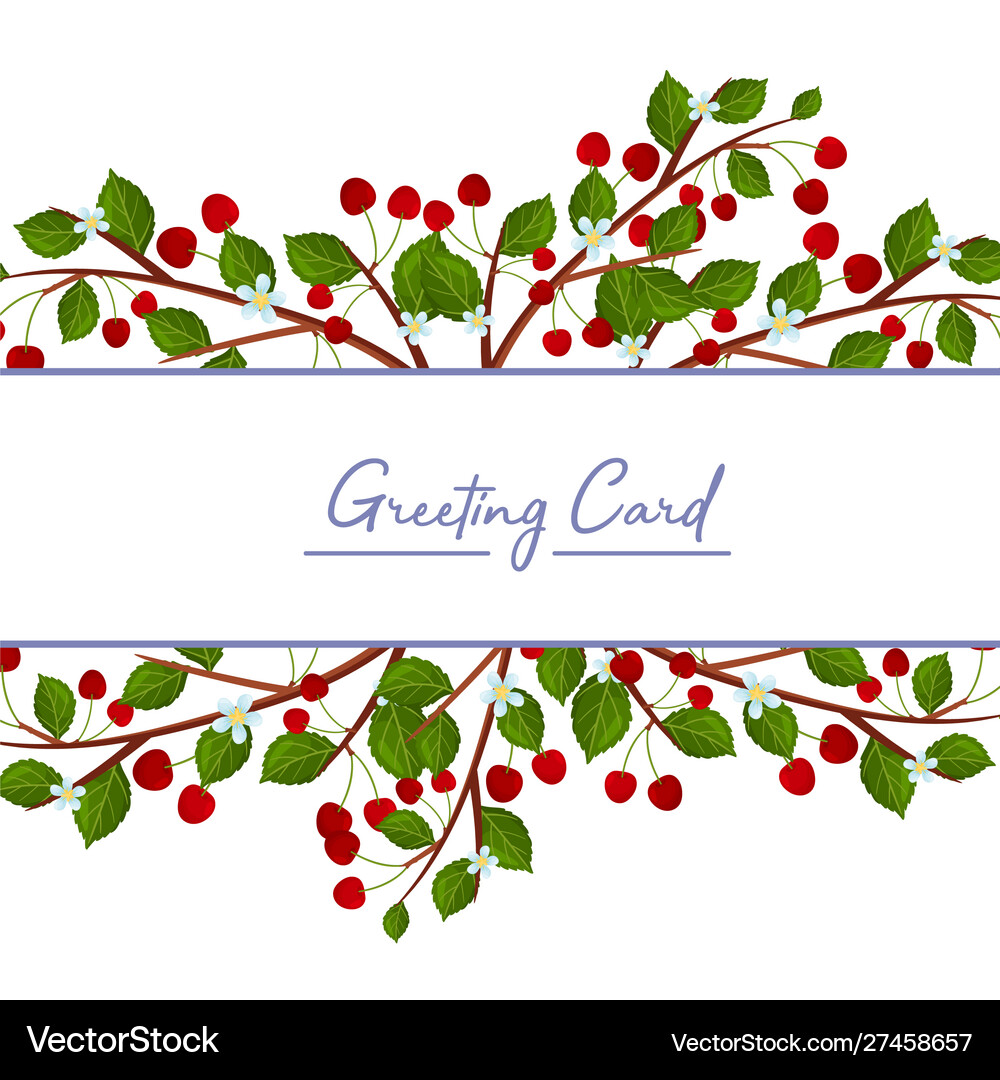 Wide white stripe with inscription greeting Vector Image
