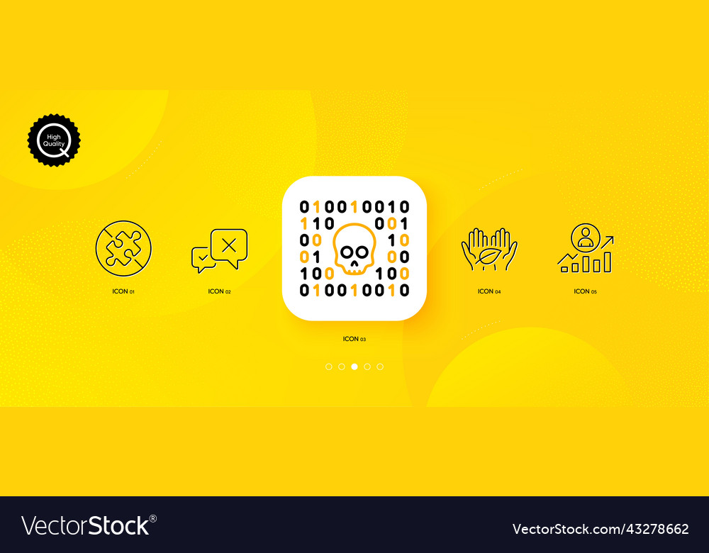Career ladder binary code and reject minimal line Vector Image
