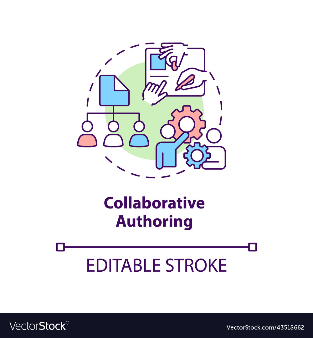 Collaborative authoring concept icon Royalty Free Vector Collaborative authoring concept icon Royalty Free Vector