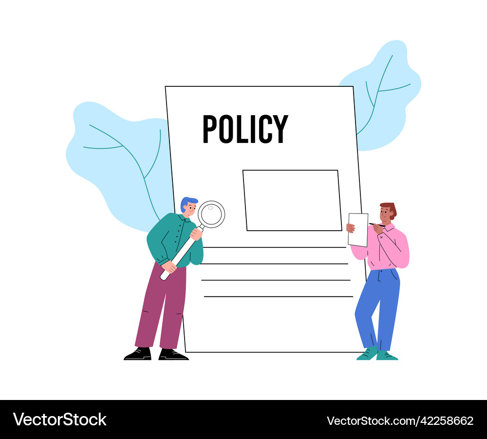 Company policy and corporate relations flat Vector Image