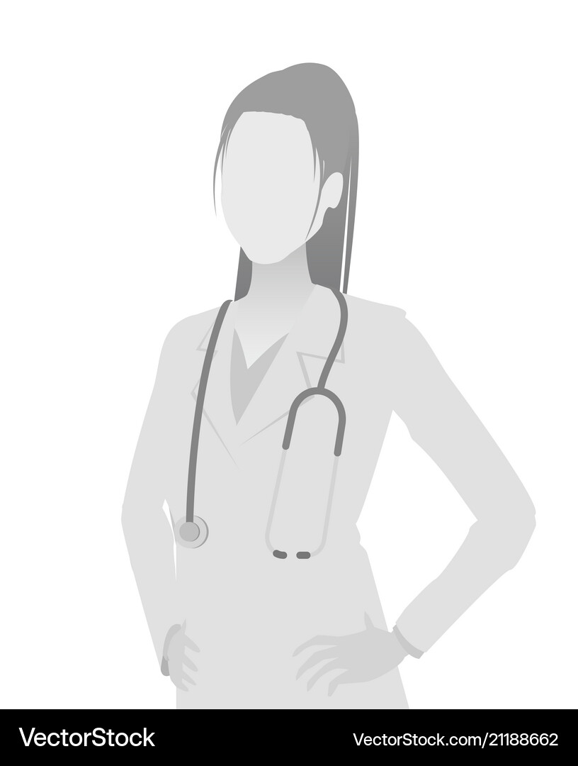 Default placeholder doctor half-length portrait Vector Image