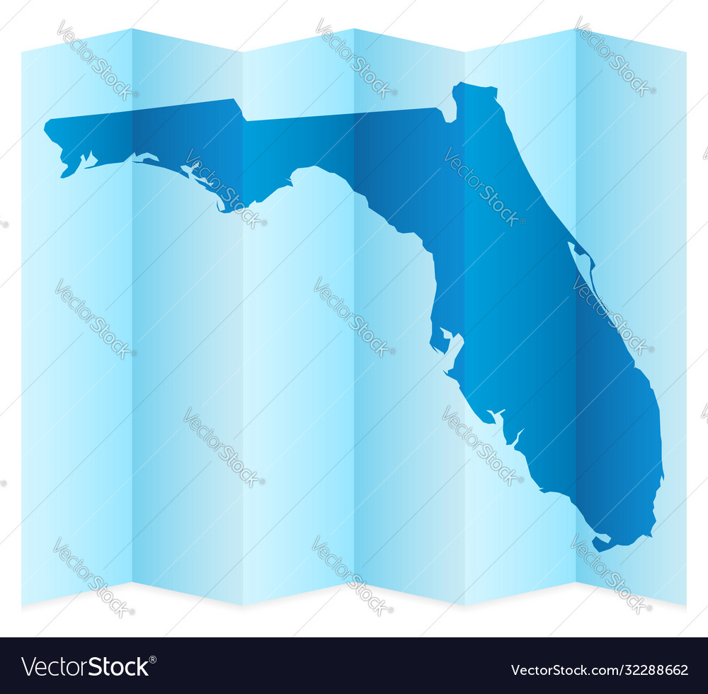 Florida map Royalty Free Vector Image - VectorStock