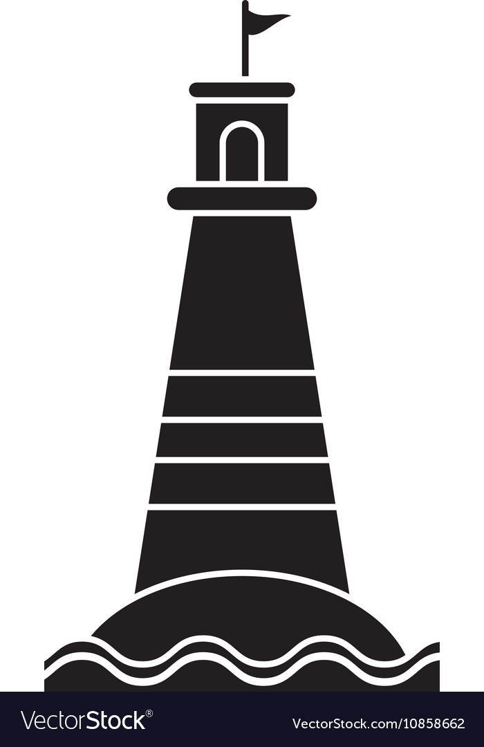 Isolated lighthouse design Royalty Free Vector Image