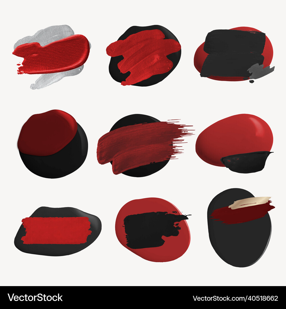 Paint brush badge sticker abstract brush stroke Vector Image