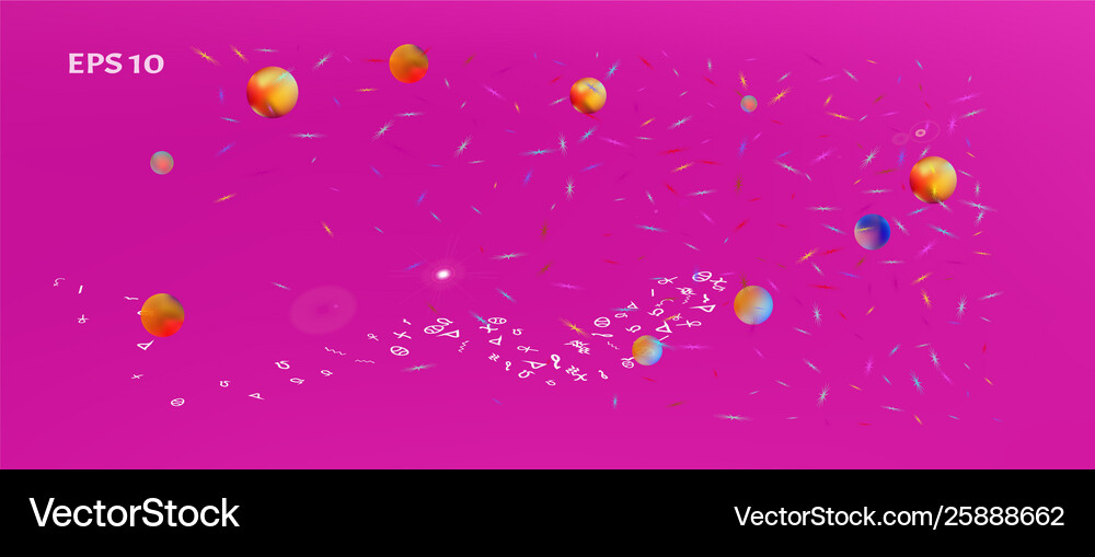 Signs abstract ultra wide space background Vector Image