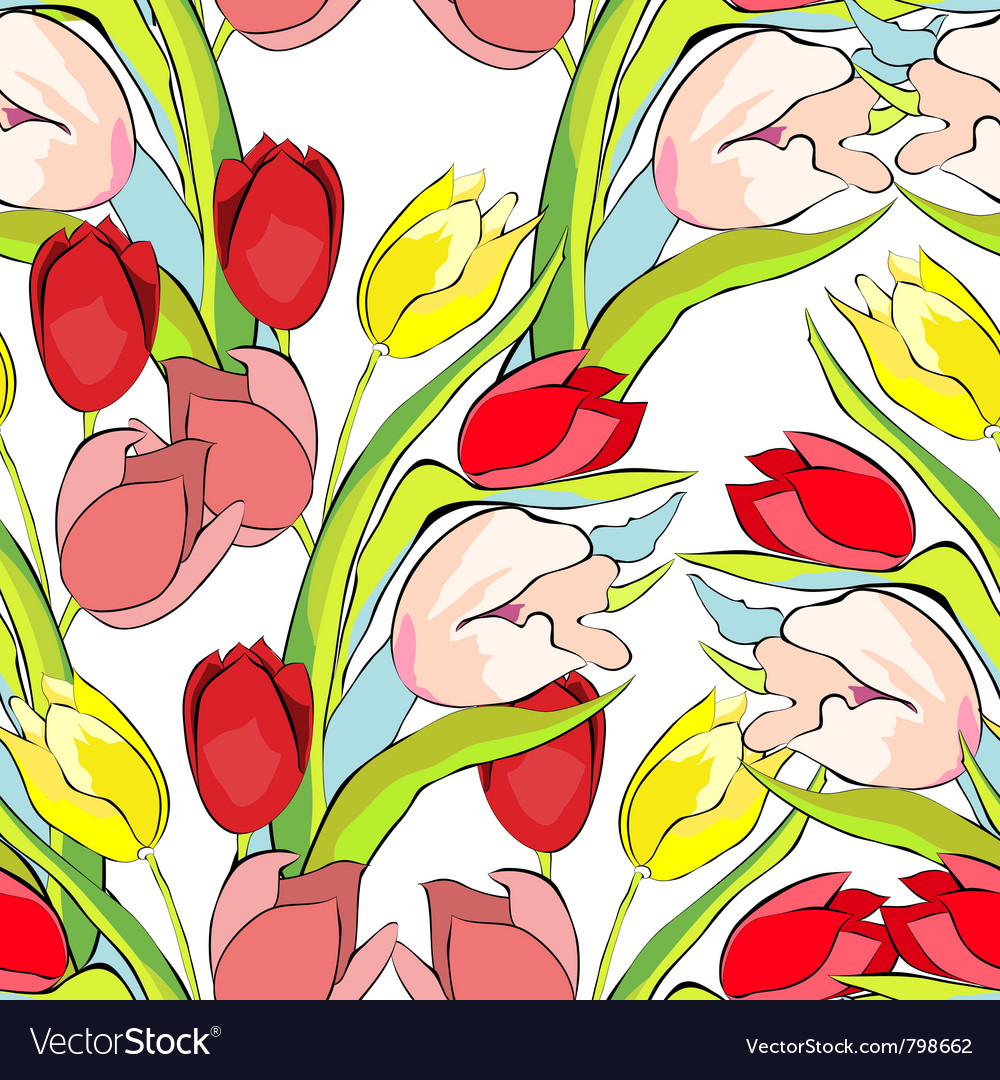 Spring seamless wallpaper Royalty Free Vector Image