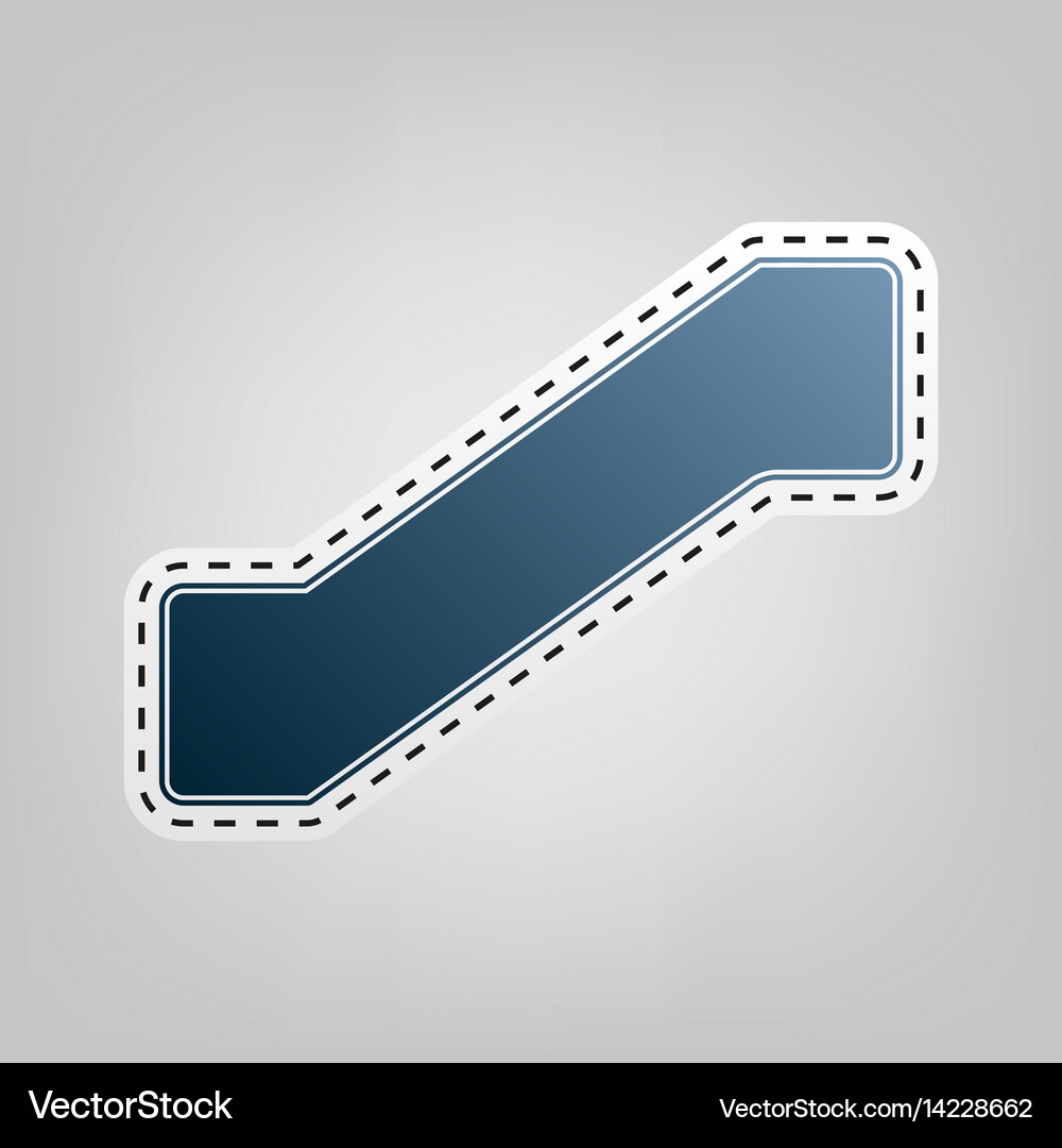 Staircase sign blue icon with outline Royalty Free Vector