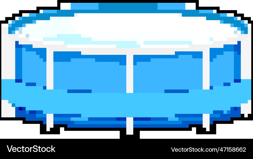 Water inflatable swimming pool game pixel art Vector Image