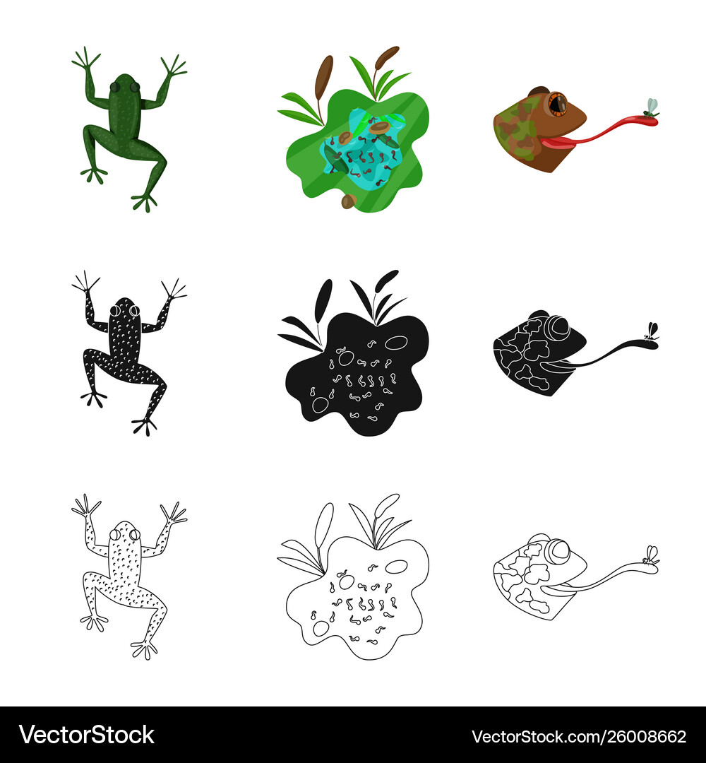 Wildlife and bog symbol Royalty Free Vector Image