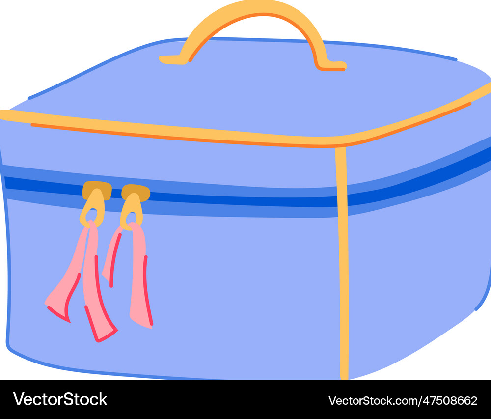 Zipper cosmetic pouch cartoon Royalty Free Vector Image