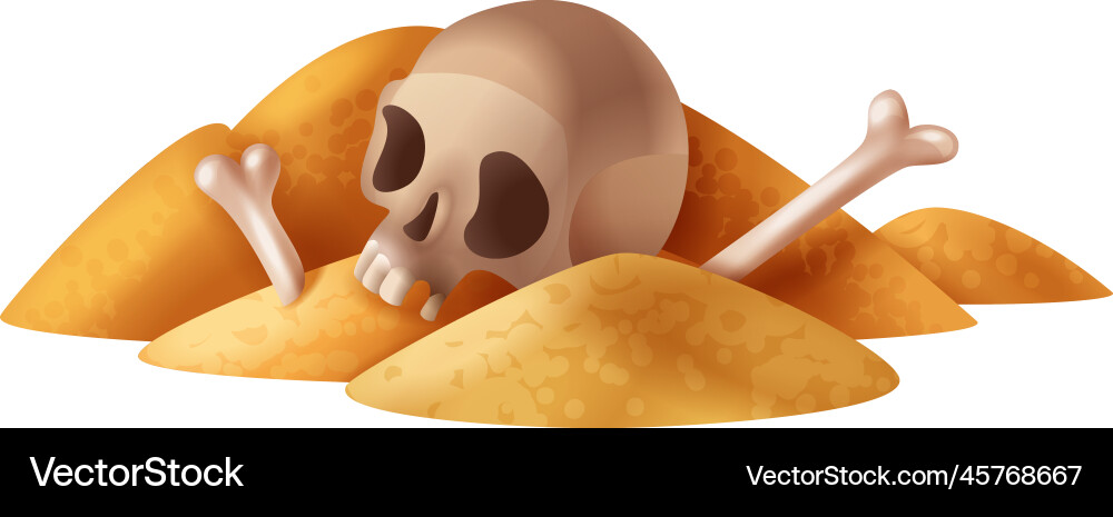 Archeology human bones composition Royalty Free Vector Image
