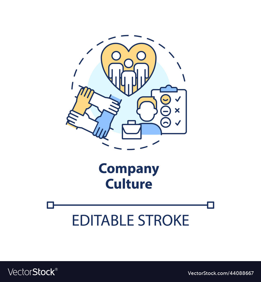 Company culture concept icon Royalty Free Vector Image