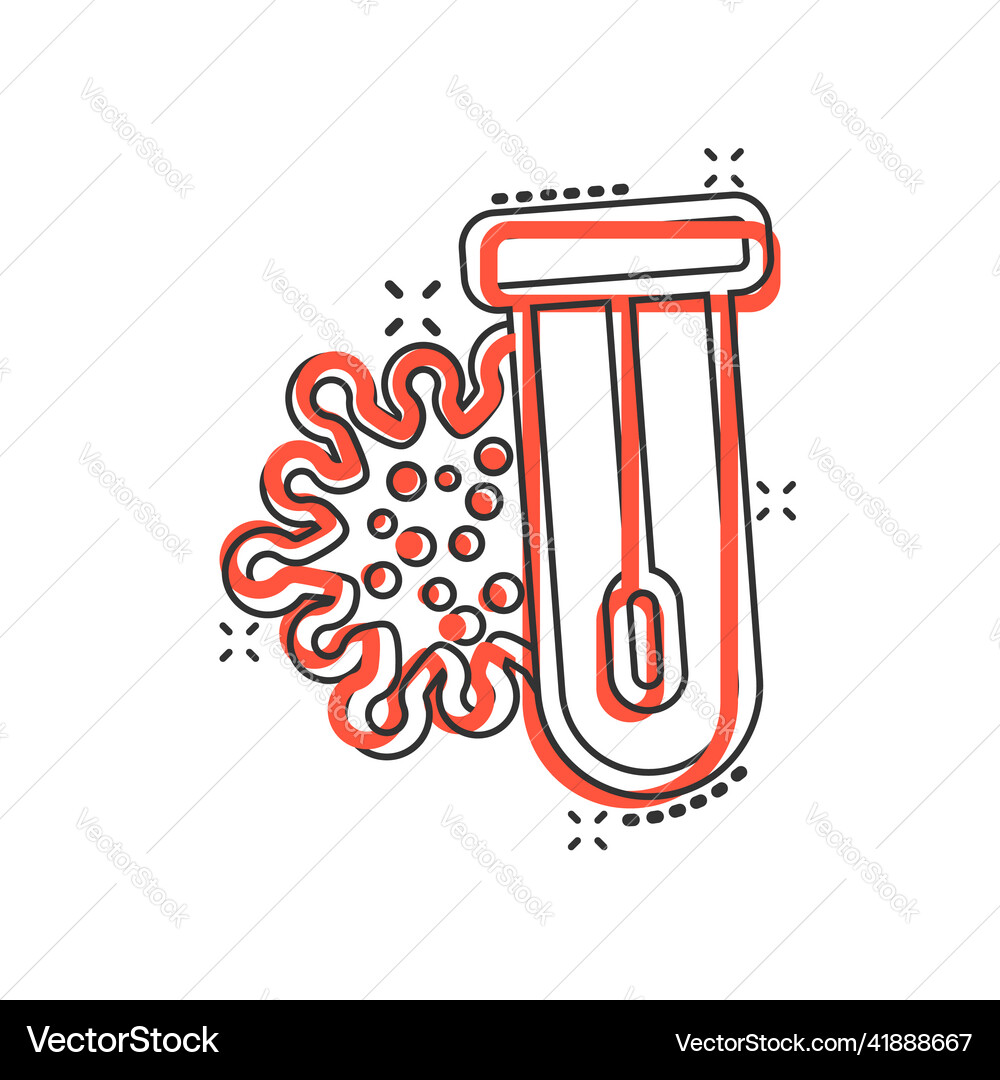 Coronavirus test icon in comic style covid-19 Vector Image