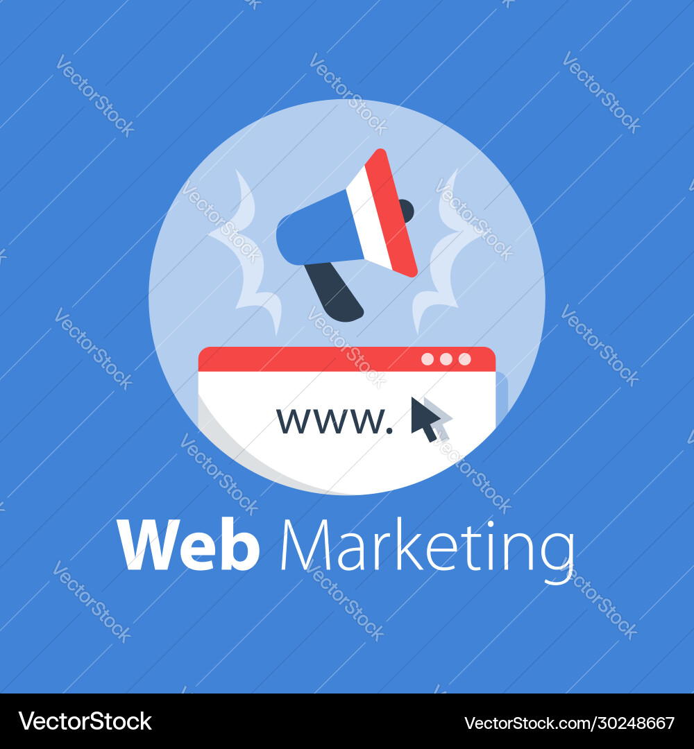 Digital marketing online campaign Royalty Free Vector Image