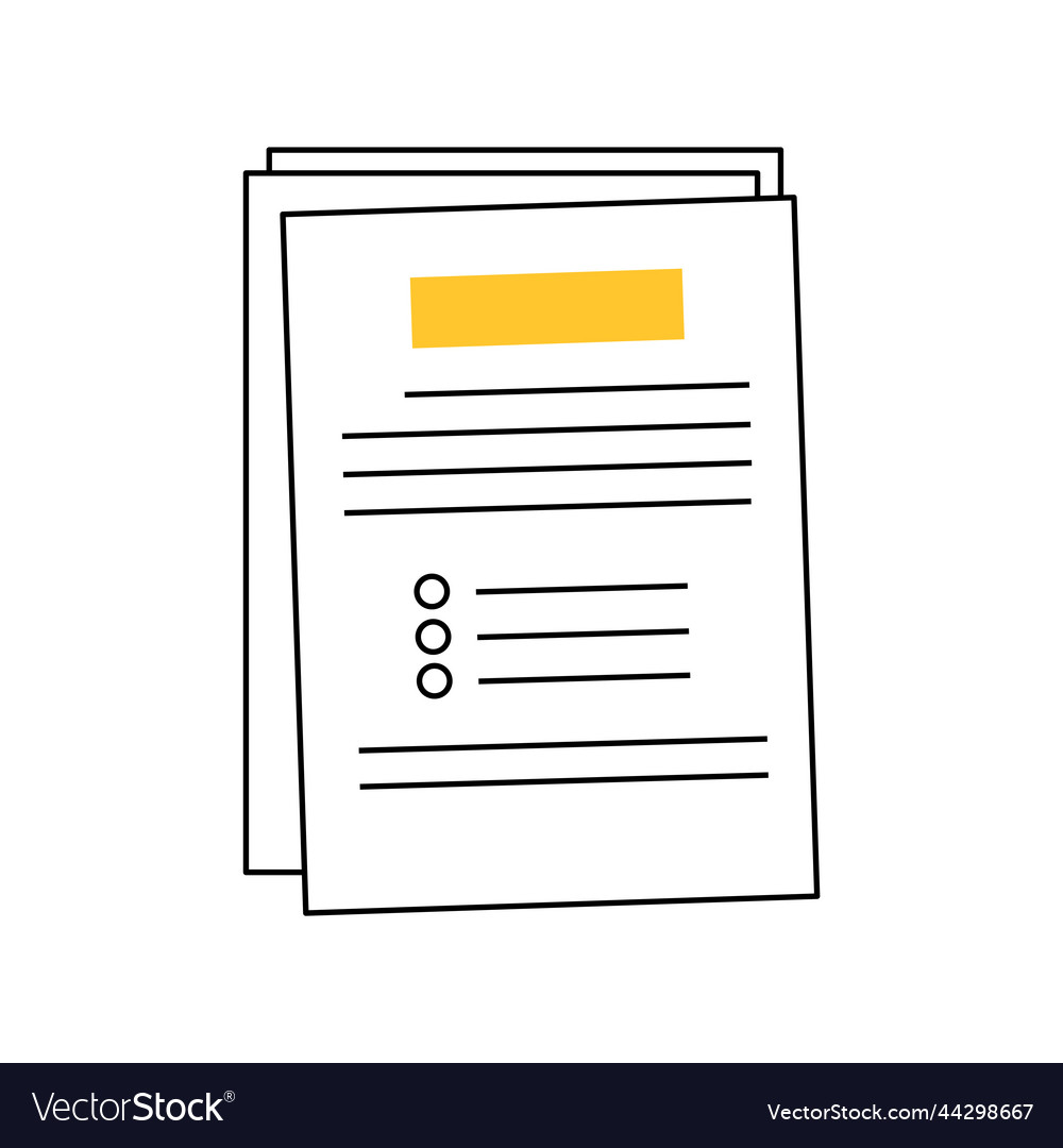 Document paper page Royalty Free Vector Image - VectorStock