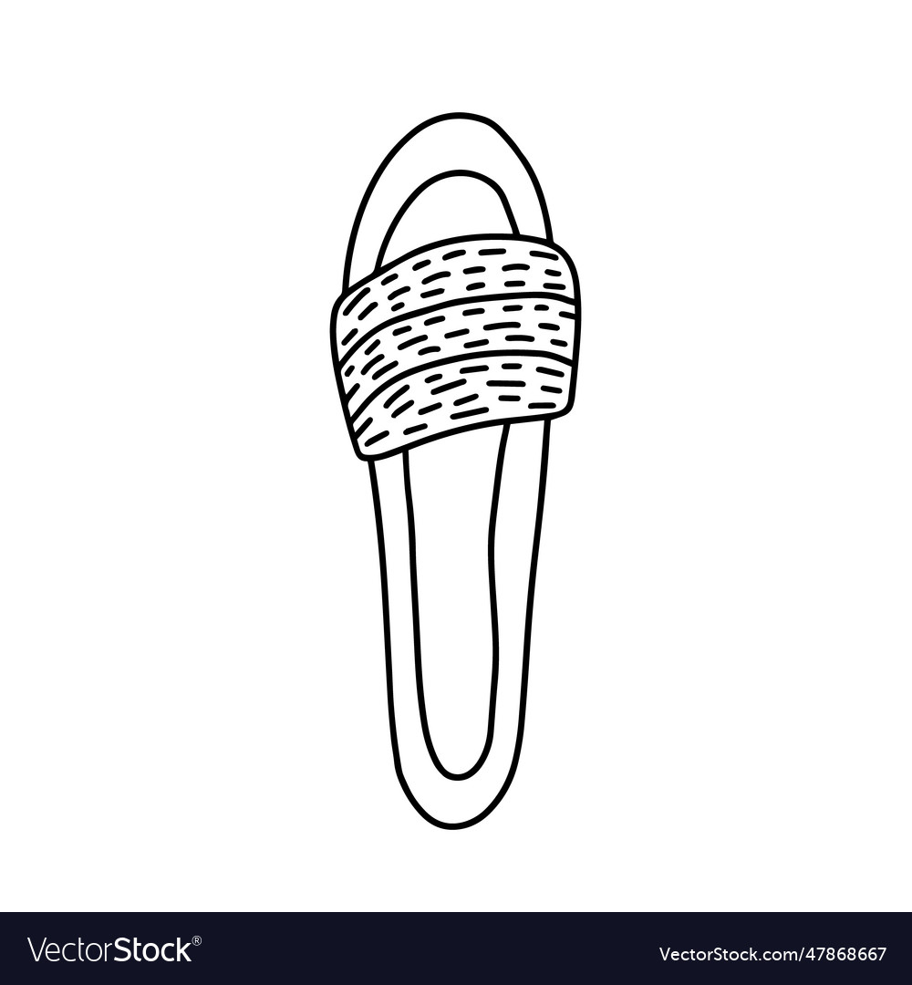 Doodle flip flop Royalty Free Vector Image - VectorStock