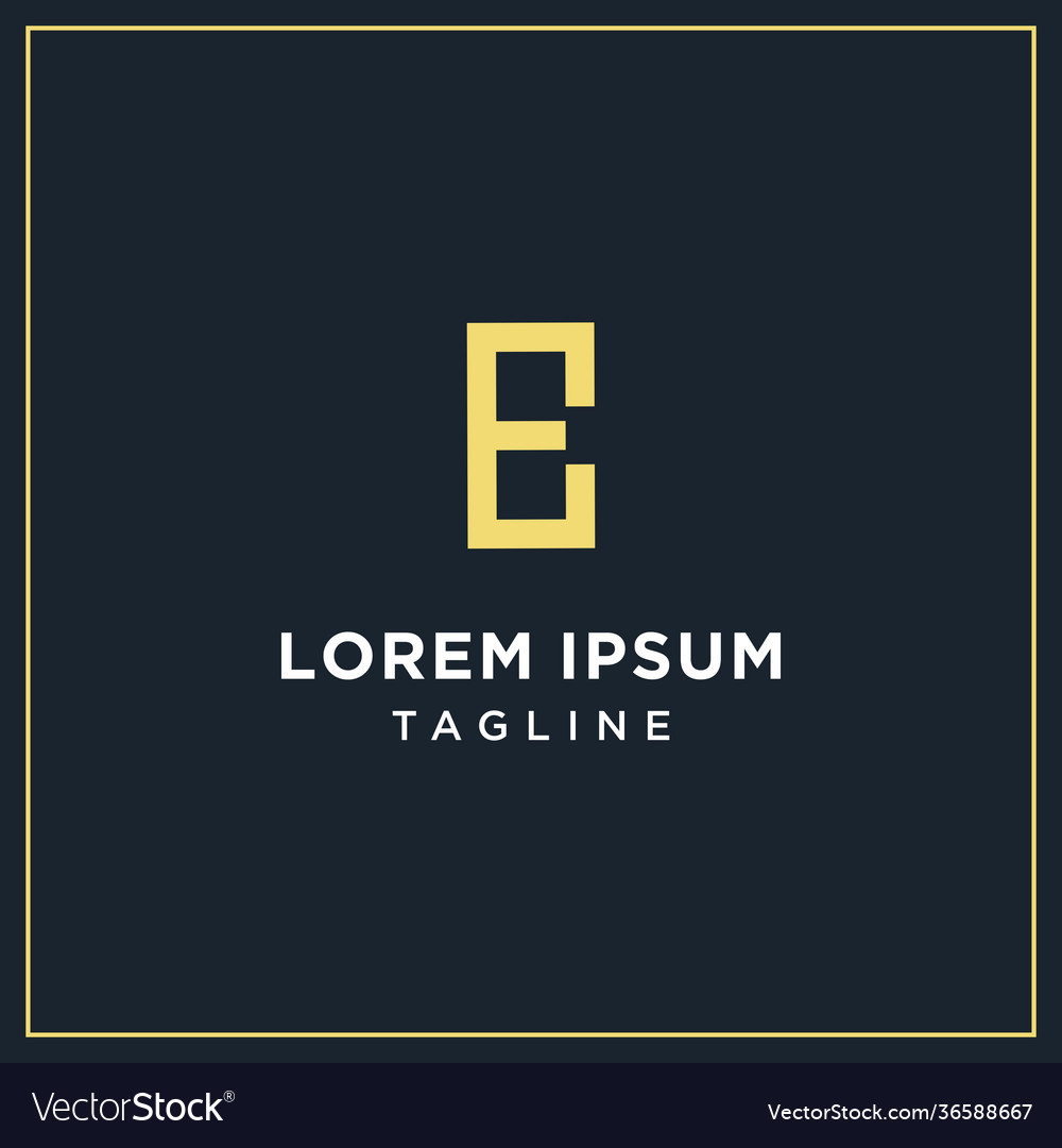 E monogram logo Royalty Free Vector Image - VectorStock